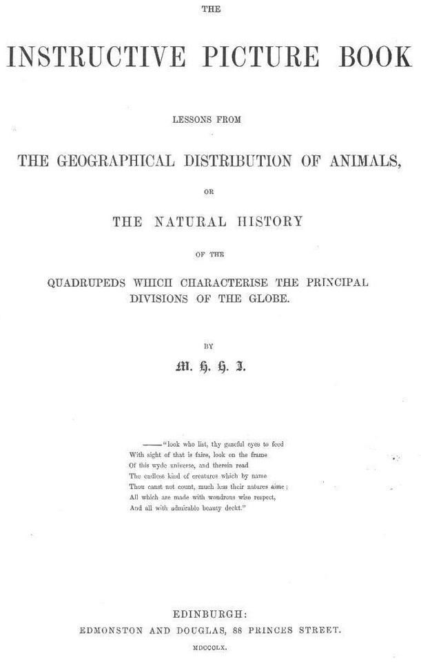 1860 Instructive Picture Book HC LITHOGRAPH mountain lion, or puma ...