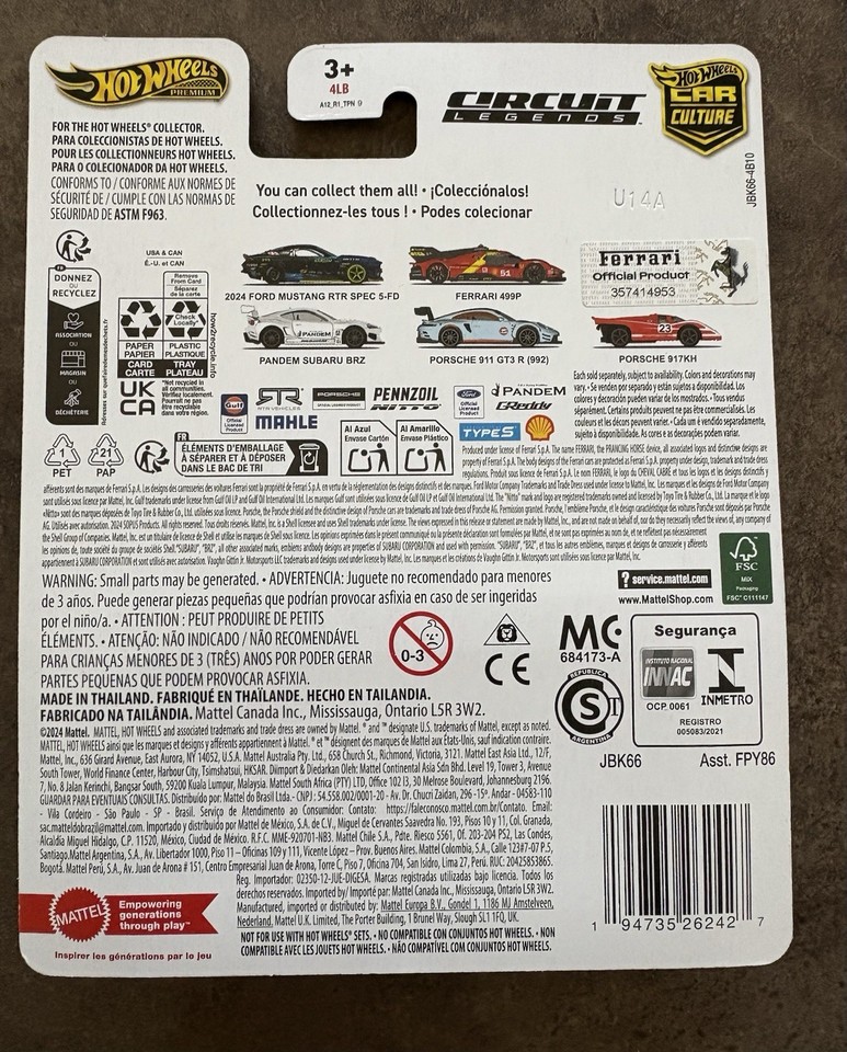 2025 Hot Wheels Premium Car Culture Circuit Legends Ferrari 499P 0/5 ...