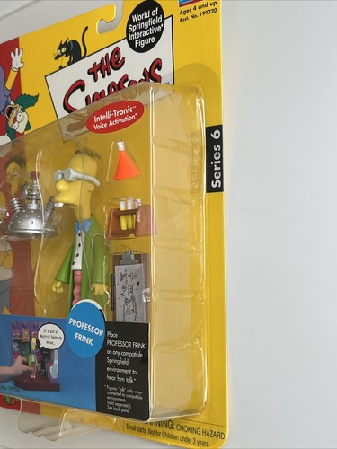 The Simpsons WOS Professor Frink Series 6 Action Figure Playmates MOC ...