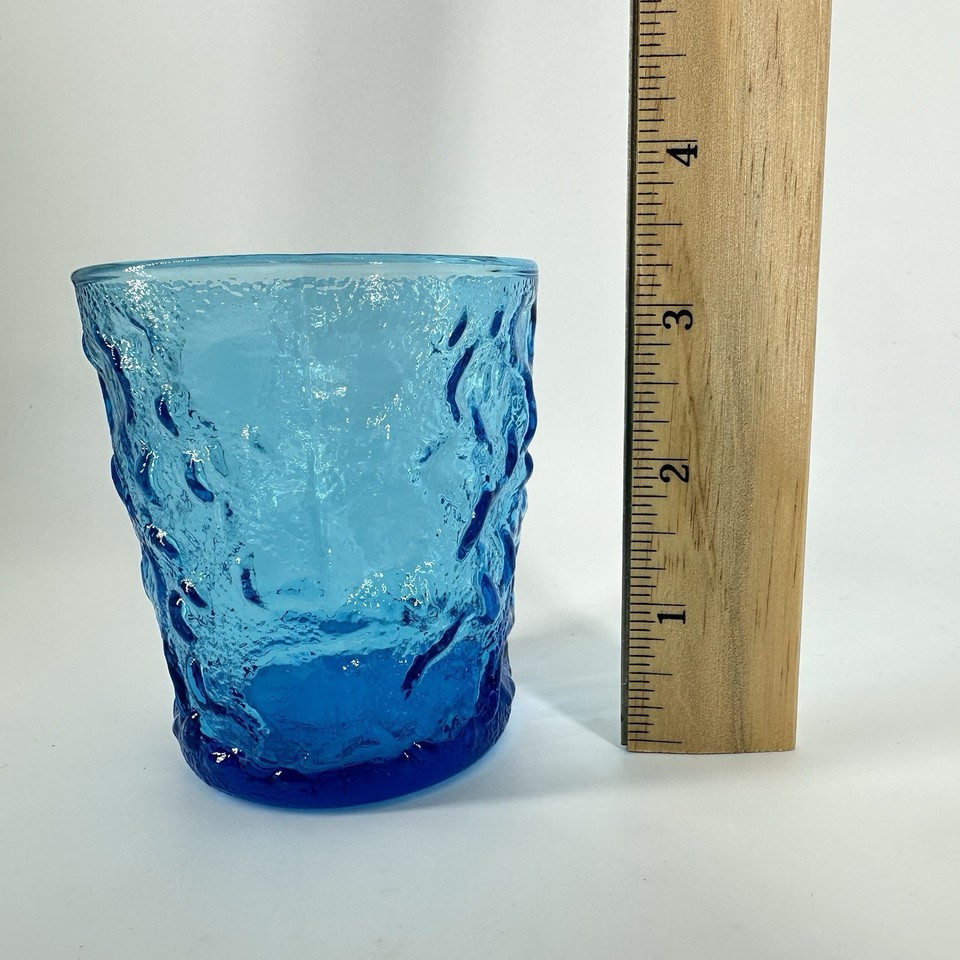 Set Of 10 Anchor Hocking Lido Milano Electric Peacock Blue Drinking ...