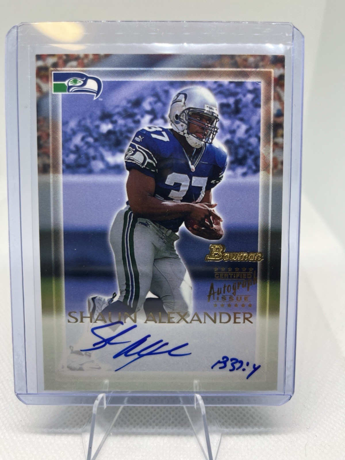 2000 Bowman Autograph #SA Shaun Alexander D Auto Seahawks | eBay