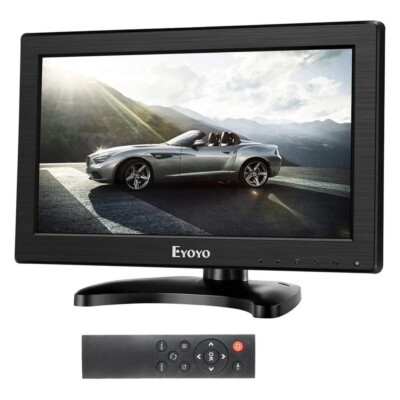 Eyoyo 12" Inch LCD Monitor AV HDMI BNC VGA 1366x768 Portable Remote ...
