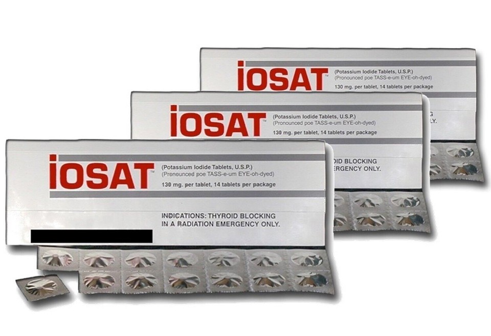 Anti Radiation IOSAT Potassium Iodide Tablets 130 MG 14 Tablets/Pack ...
