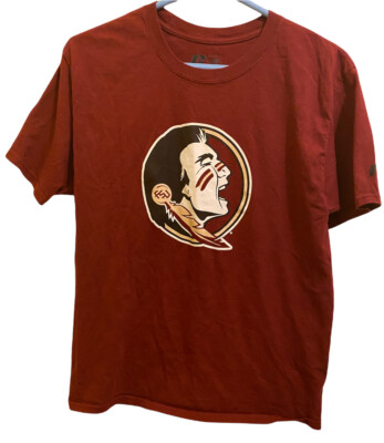 Florida State Seminoles Shirt Adult Medium Red White FSU Football Mens ...