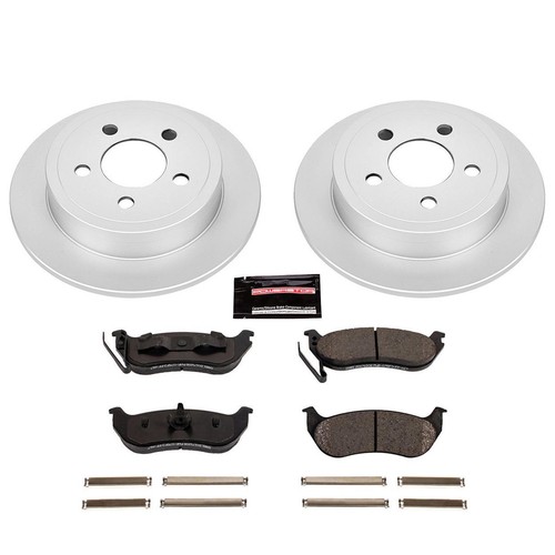 PowerStop Genuine Geomet Coated Rotor and Low-Dust Ceramic Brake Pad ...
