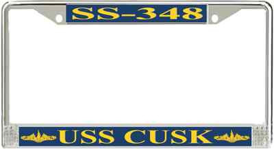 USS Cusk SS-348 Officer License Plate Frame - American Made - Veteran ...