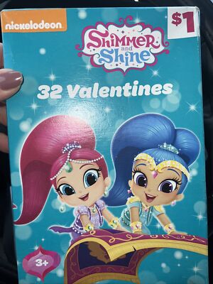 Shimmer And Shine Nickelodeon Box of 32 Valentine's Day Cards Box Is ...
