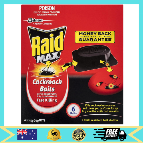 Raid Max Cockroach Baits, Cockroach Killer, Lasts up to 3 Months, Child ...