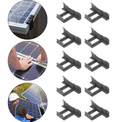 1-60PCS Photovoltaic Panel Water Guide & Mud Clamp Solar Panel Water ...