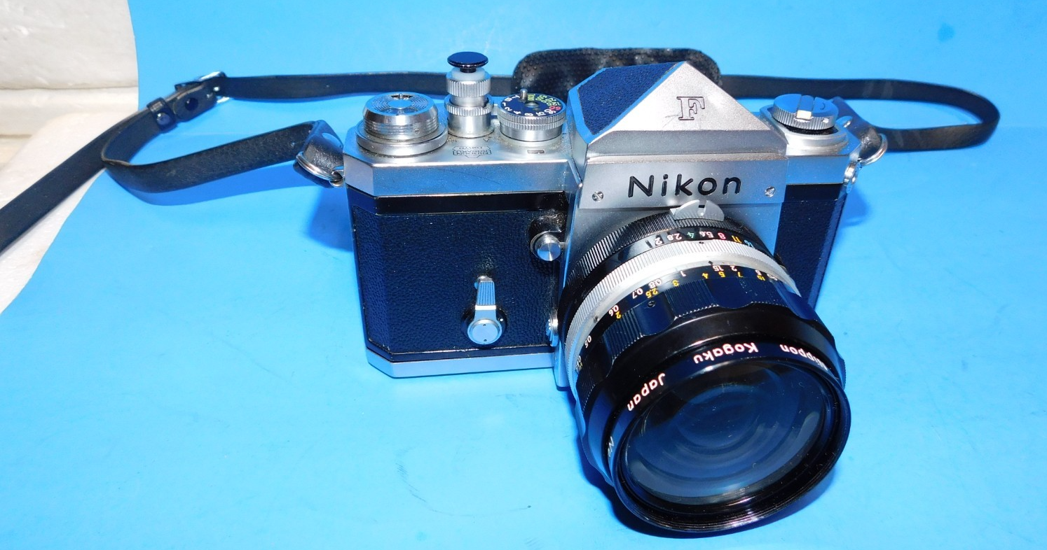 ! VINTAGE NIKON F 35mm FILM CAMERA 1960'S BODY + NIKKOR-0 32mm 1:2 Lens ...