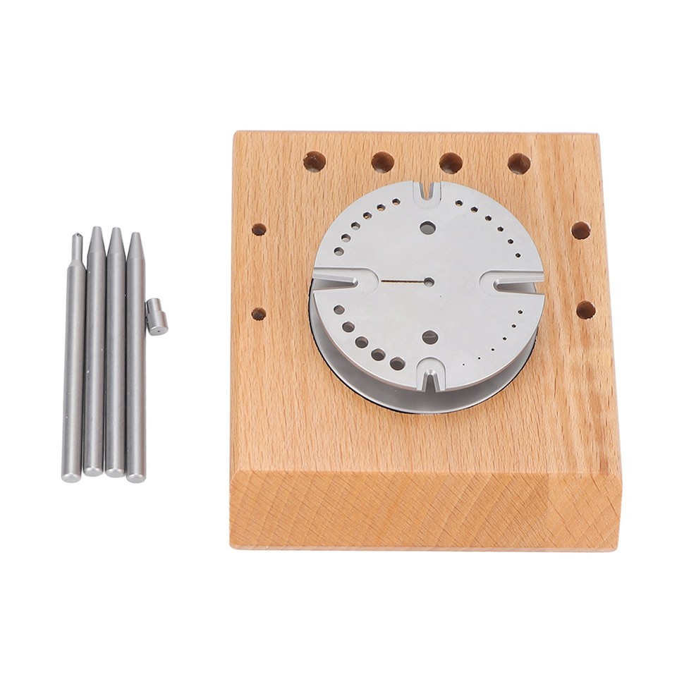 Watch Movement Balance Wheel Stand Wooden Base Pin Punch Watch Balance ...