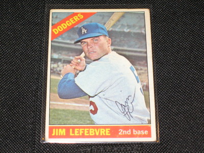 JIM LEFEBVRE DODGERS 1966 TOPPS SIGNED AUTOGRAPHED VINTAGE BASEBALL ...