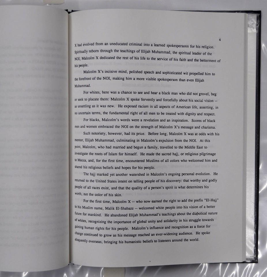 Malcolm X 1992 NM PRESSKIT (BOOK, 8 STILLS, NOTES) DENZEL WASHINGTON ...