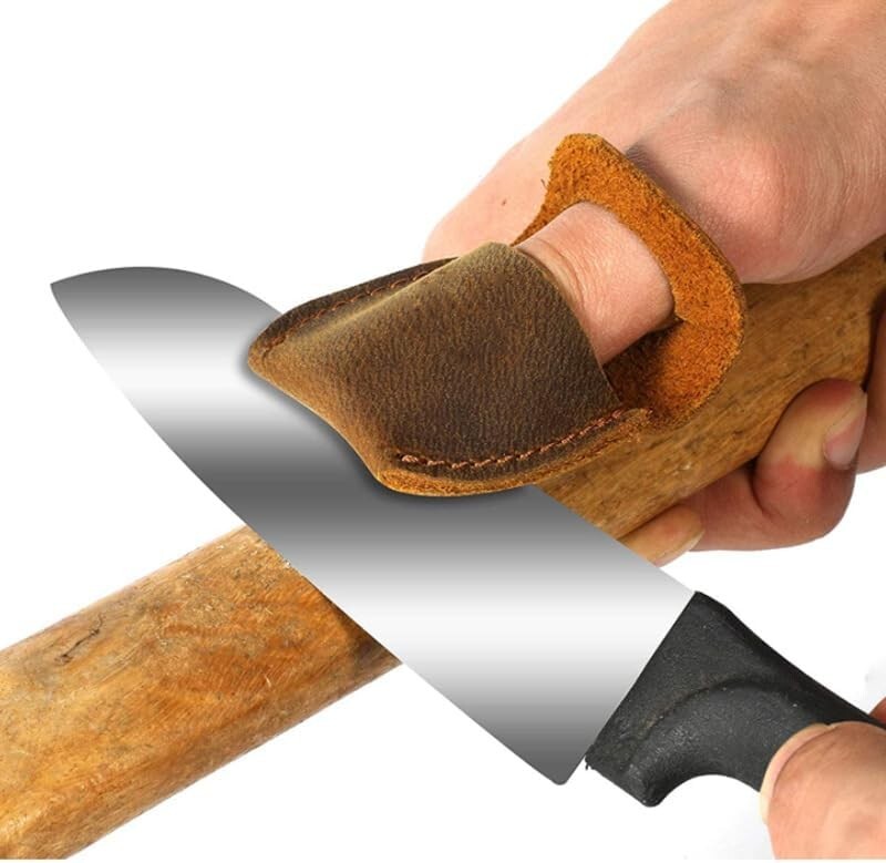 Leather Thumb Guard Wood Carving Tools Thumb Protector Spoon Carving ...