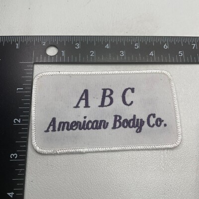 A B C ABC AMERICAN BODY COMPANY PATCH Recovered /Recycled Used Uniform ...