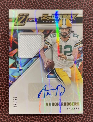 2022 Panini Zenith Aaron Rodgers Patch Auto Z-Jersey Patch SP /50 ...