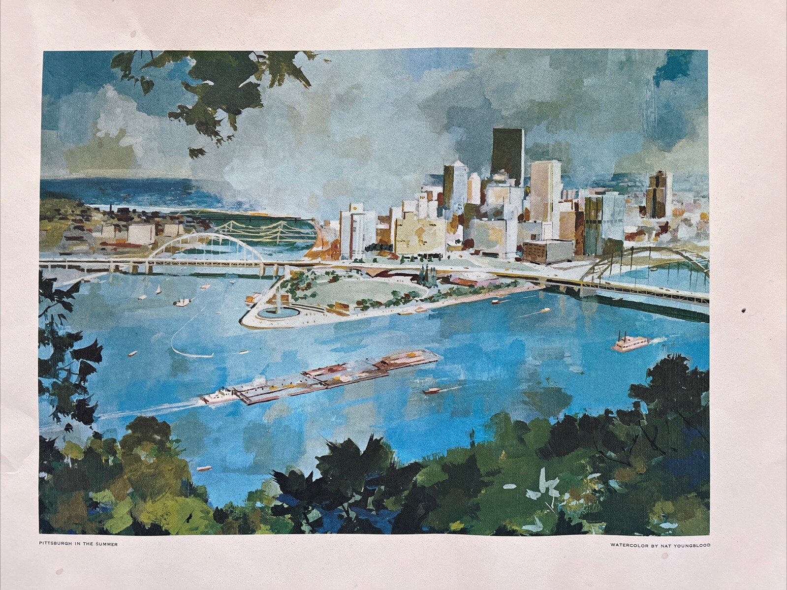 1970s Pittsburgh Golden In the Summer - Nat Youngblood Print From Roto ...