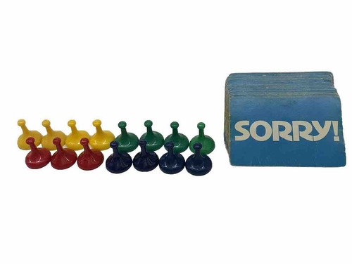 Vintage Sorry Game Deck Complete Replacement Set Cards & Pieces 1972 ...