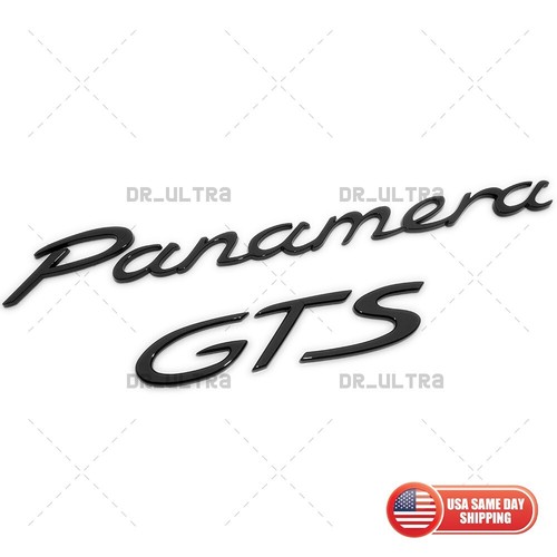 New Gloss Black Look Panamera GTS Letters Rear Badge Emblem Look Deck ...