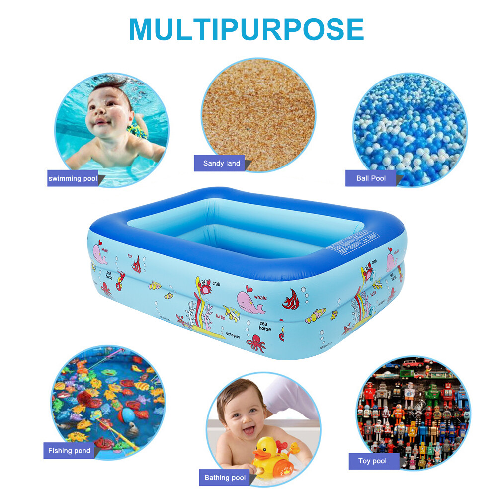 Portable Family Kids Padding Swimming Pool Outdoor Indoor Garden ...
