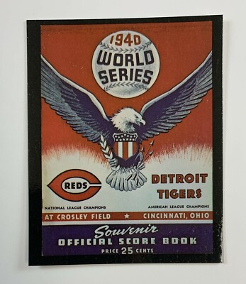 World Series Program Cover Card 1940 Cincinnati Reds vs Detroit Tigers ...