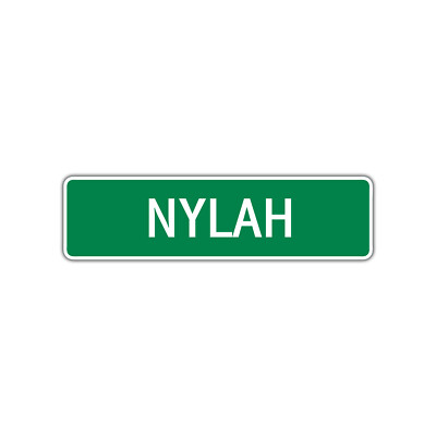Nylah Girls Name Letter Printed Label Art Decor Novelty Aluminum Metal ...