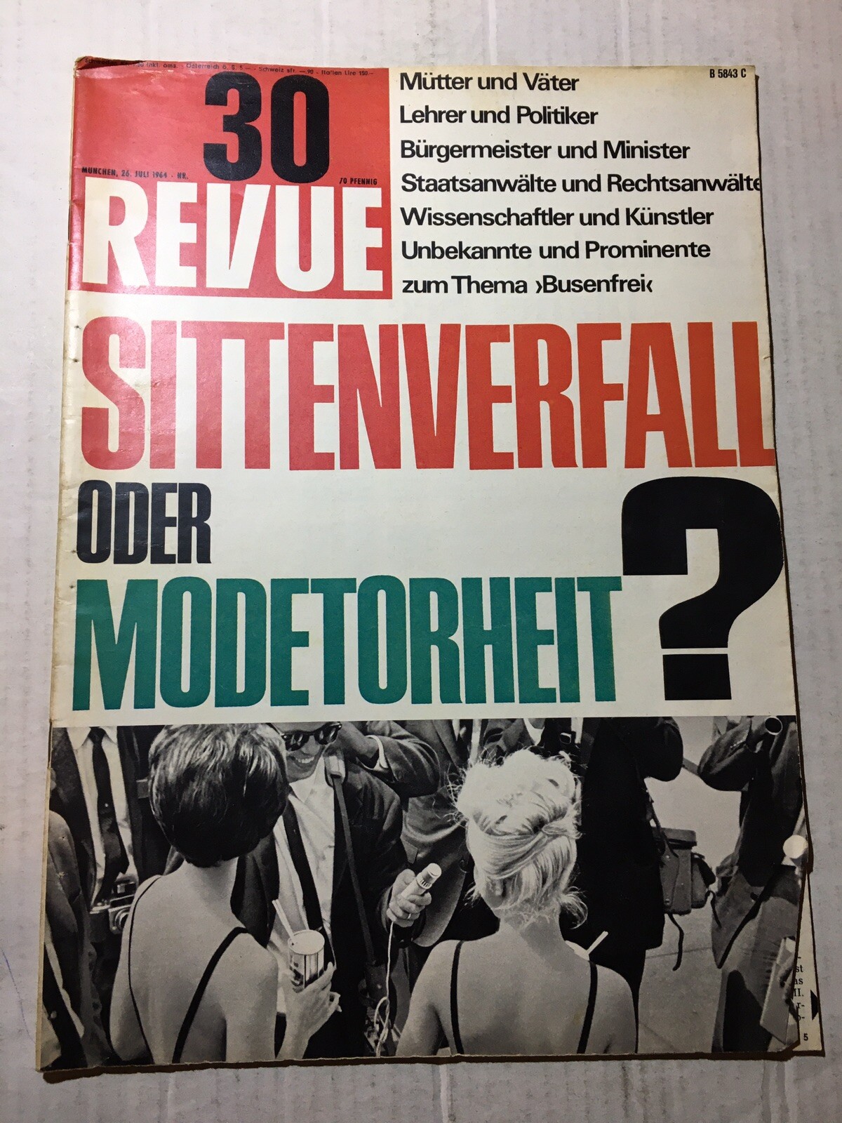 Neue Revue: 30 / 1964 , Neue Revue Illustrierte,Mode Magazine, | eBay