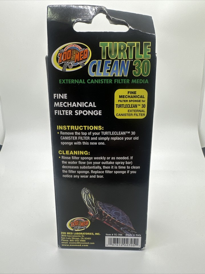 Zoo Med Turtle Clean 30 Fine Mechanical Filter Sponge (Formerly Turtle ...