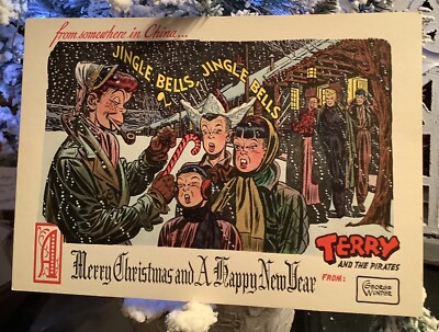 RARE Christmas Postcard Greeting Card Terry And The Pirates George ...
