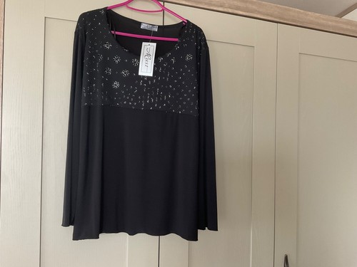 Must black sparkly top size XL bust 40 inches BNWT | eBay UK