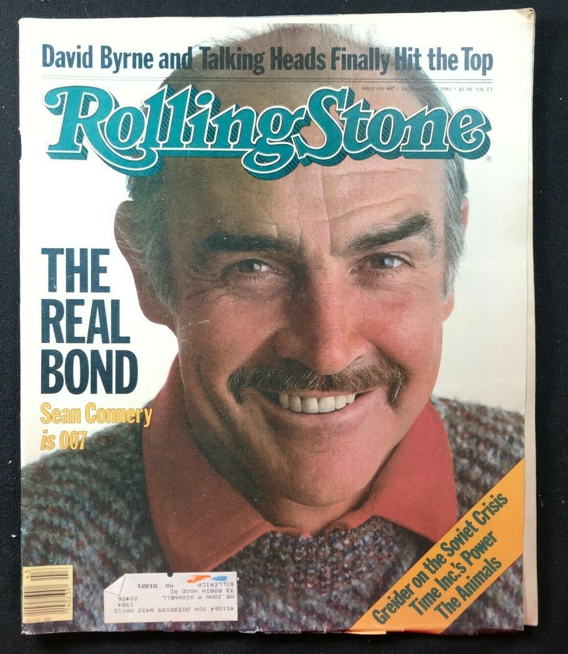 ROLLING STONE - Oct 1983 - SEAN CONNERY James Bond / The Animals ...