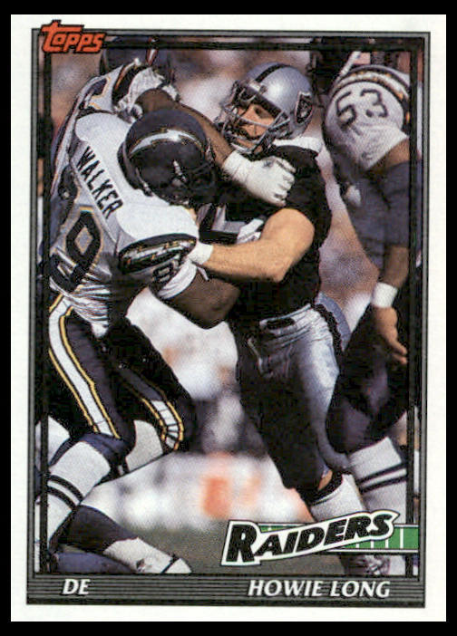 1991 Topps #95 Howie Long Los Angeles Raiders Football Card | eBay