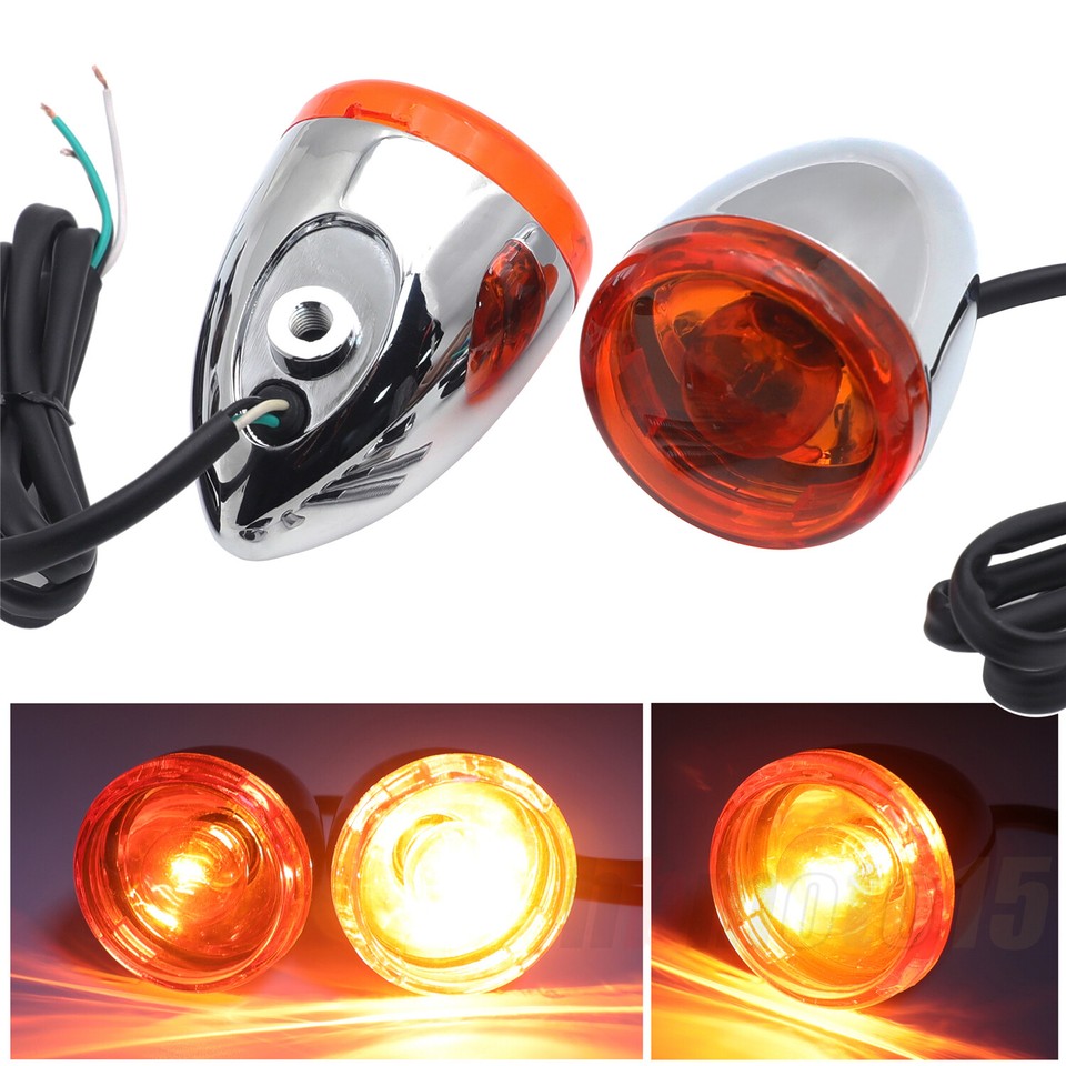 2002-2017 Harley FXD FLST 18-Later Softail Amber Rear Turn Signal Short ...