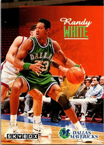 Randy White SkyBox Card Featuring Dallas Mavericks Star Forward 1992 ...