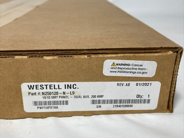 Westell N250120-N-L9 Fuse Panel 10/10 GMT Rear Access 15A Max. 10/10 ...