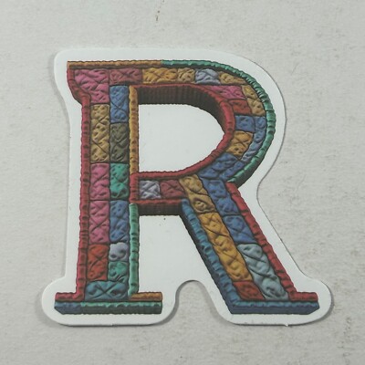 Sticker Multicolor Blocky Letter R Alphabet | eBay