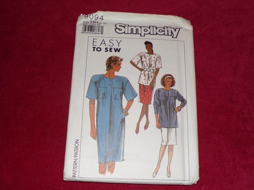 💐SIMPLICITY #9094 - LADIES STRAIGHT LOOSE DRESS - TUNIC & SKIRT PATTERN ...