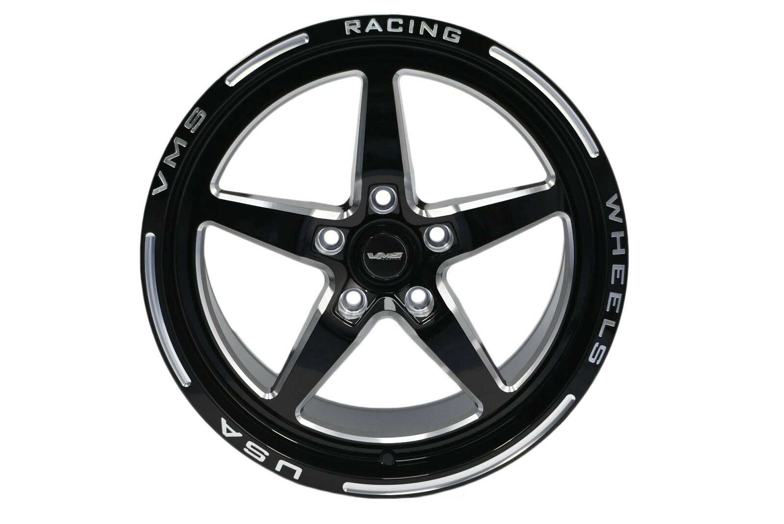 VMS RACING V-Star Drag Race Rims Wheels 17x10 +44 for Chevy Corvette C6 ...