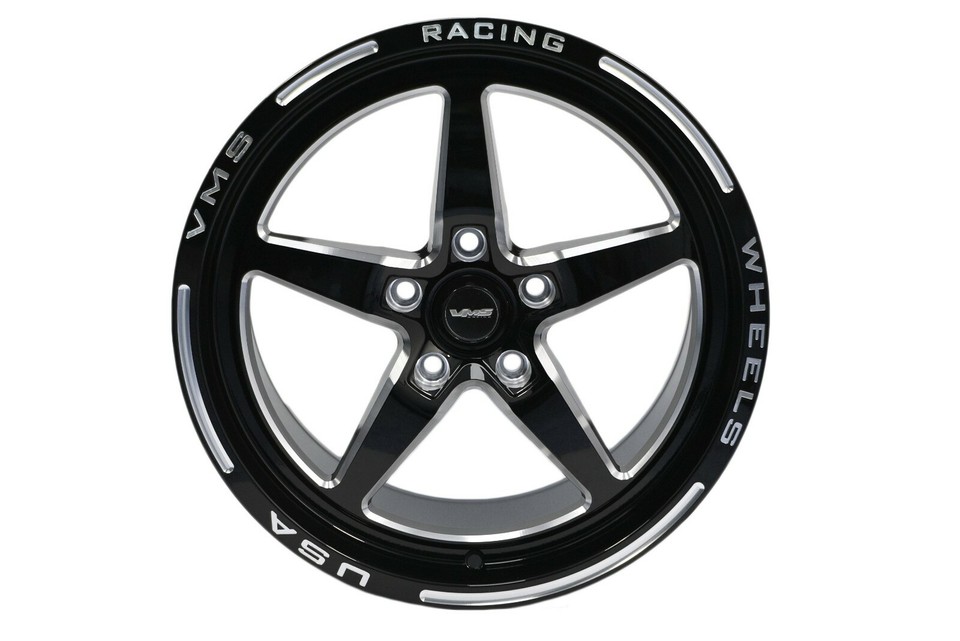 VMS RACING V-Star Drag Race Rims Wheels 17x10 +44 for Chevy Corvette C6 ...
