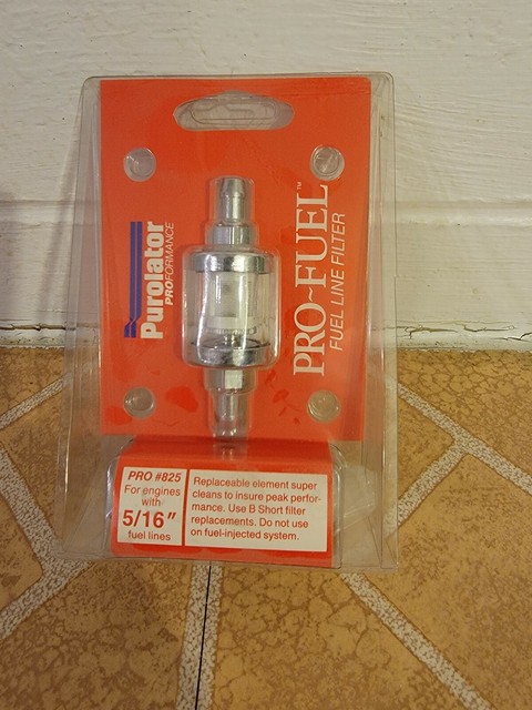 Purolator Pro-fuel Inline Fuel Line Filter 5/16" 5/16 # 805 With ...