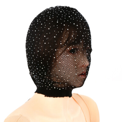 Bondage Headgear Full Hood Harness Fishnet Restraint Head Mask with ...