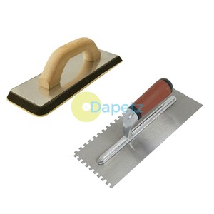 Tiling Tool Kit Grout Float & Notched Tile Adhesive Trowel Grouting ...