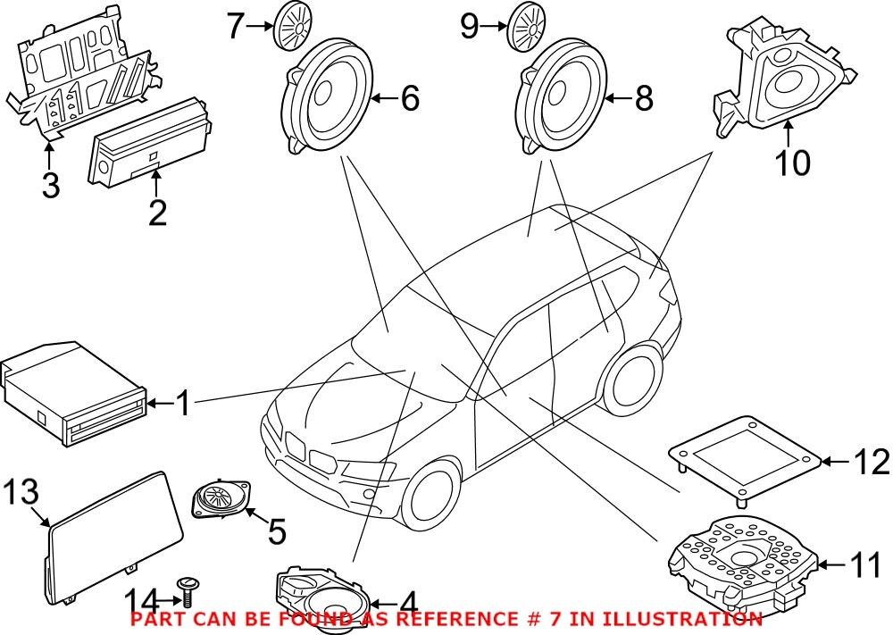 Genuine OEM Speaker For BMW 65136809630 | eBay