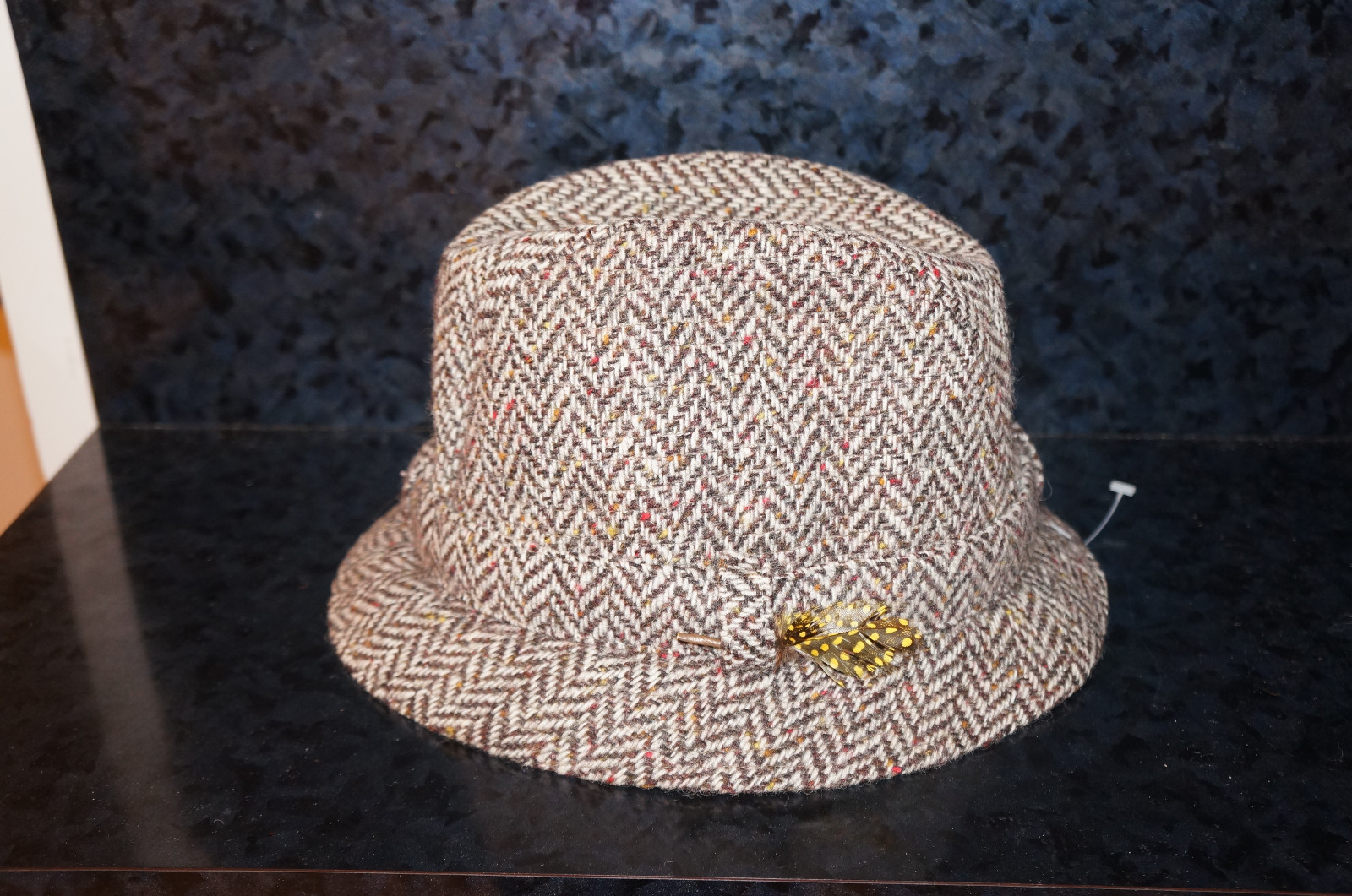 Size 7 1/2 60 DONEGAL Feather TWEED HAT OF IRELAND CASTLEBAR Vintage ...