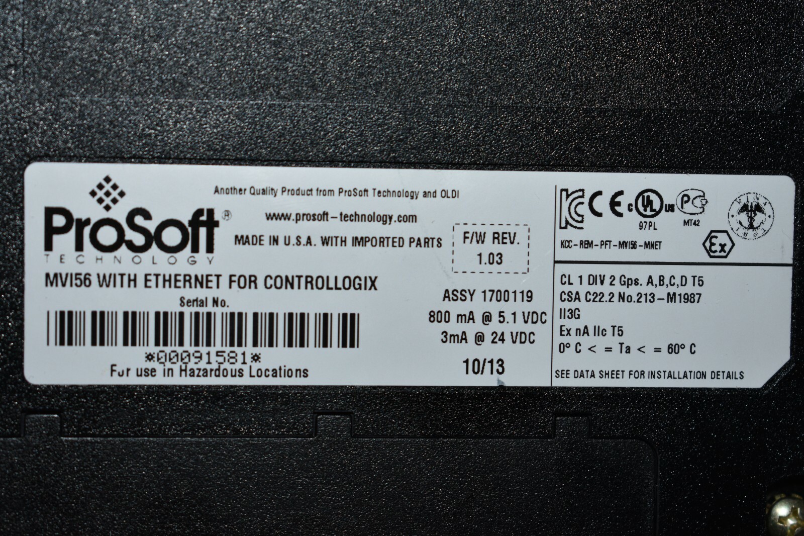 PROSOFT MVI56E-DNPSNET COMMUNICATION MODULE MV156E-DNPSNET 2013 | eBay