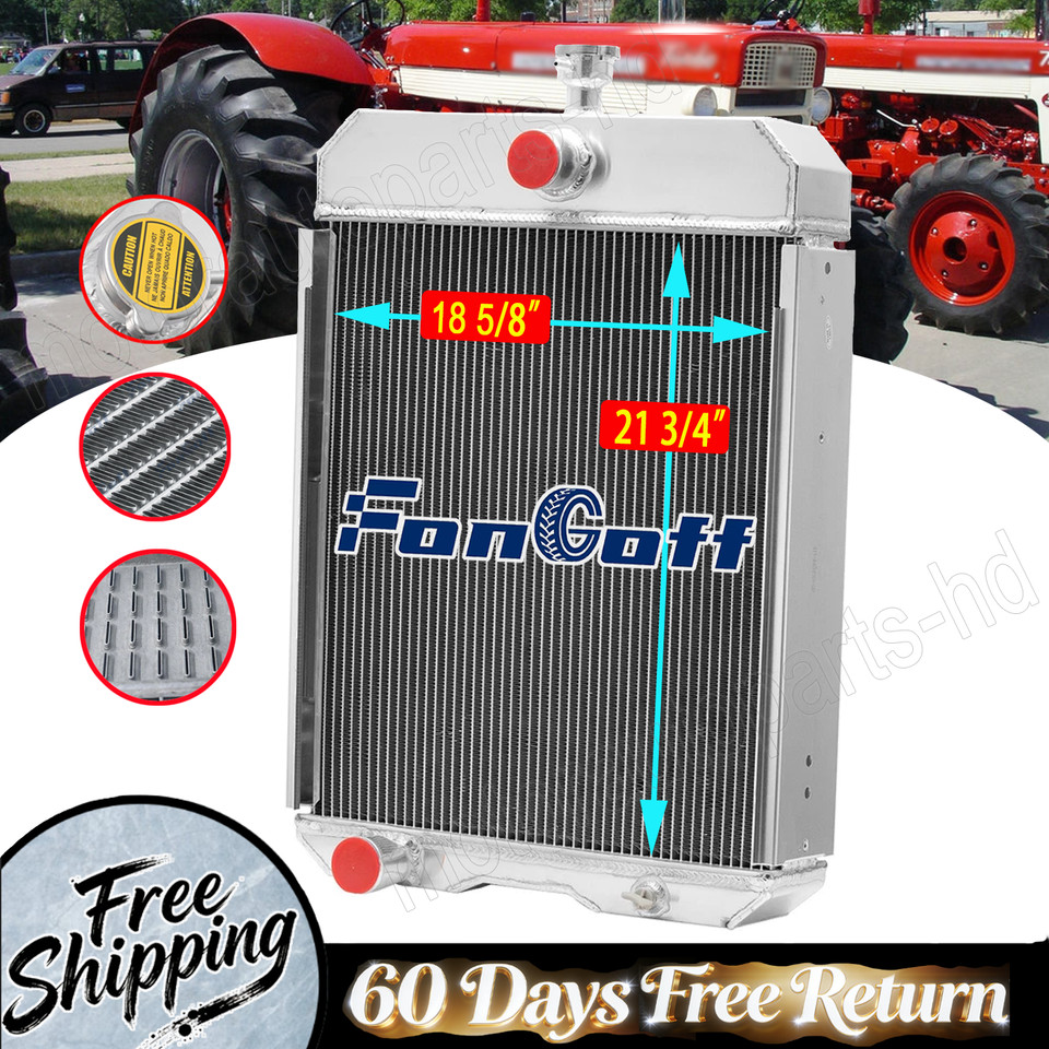 4 Core Radiator FIT Case IH Farmall 460 560 Tractor 370414R1,370415R92 ...