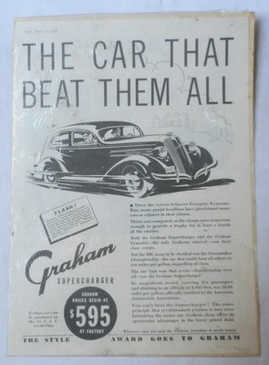 1936 GRAHAM CAR AD ORIGINAL | eBay.de
