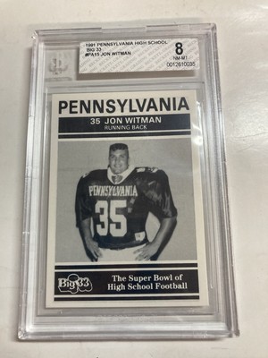 Bgs 8 1991 Pennsylvania high school big 33 Jon Witman rookie card ...