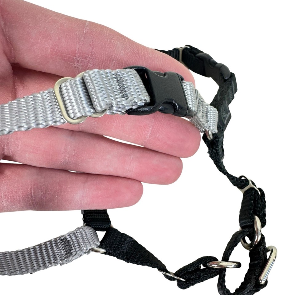 Premier Easy Walk Premier Black Gray Silver Adjustable Dog Harness Size ...