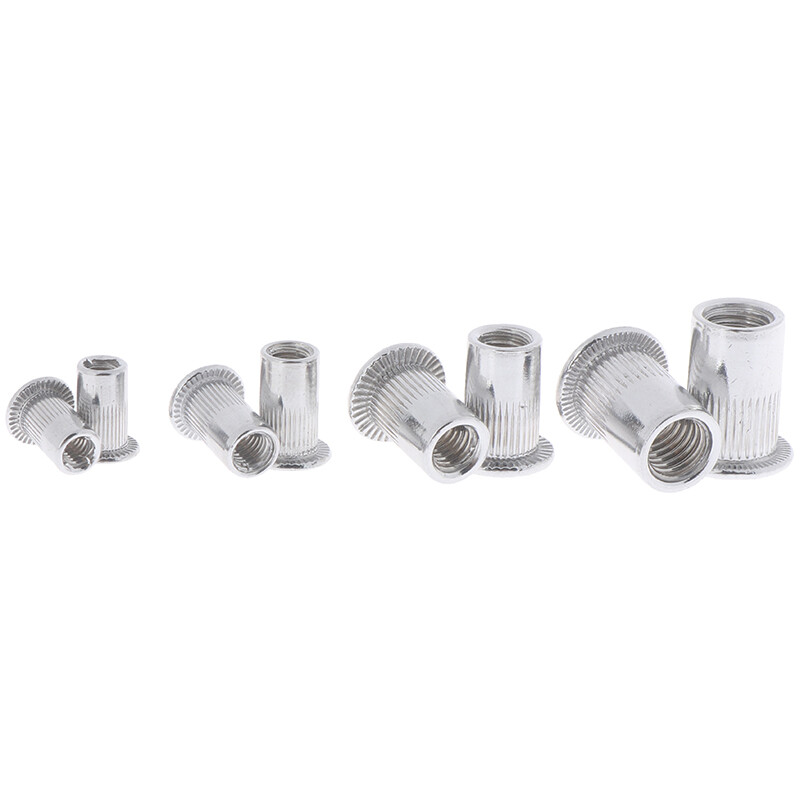 100 x Steel Aluminum Threaded Rivet Nut Inserts Rivnut Nutsert M4/M5/M6 ...